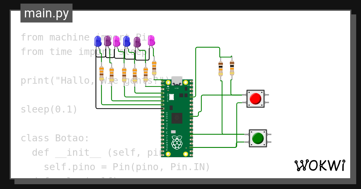 6 Leds Class Def Wokwi Esp32 Stm32 Arduino Simulator