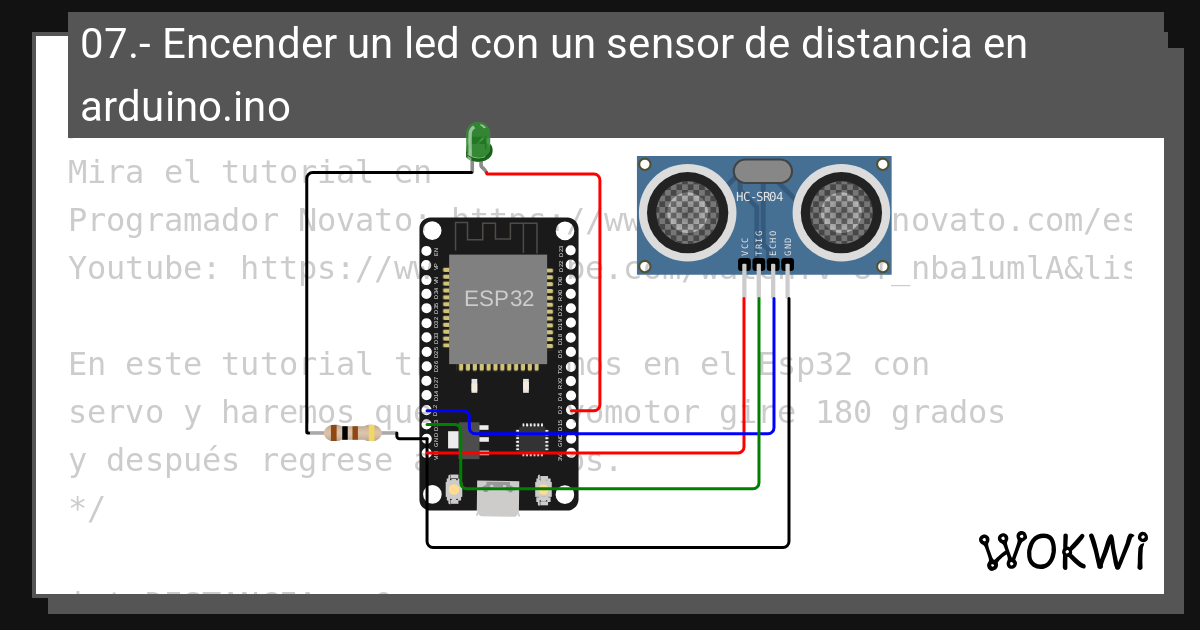 Sensor De Distancia Wokwi Esp32 Stm32 Arduino Simulator 2327