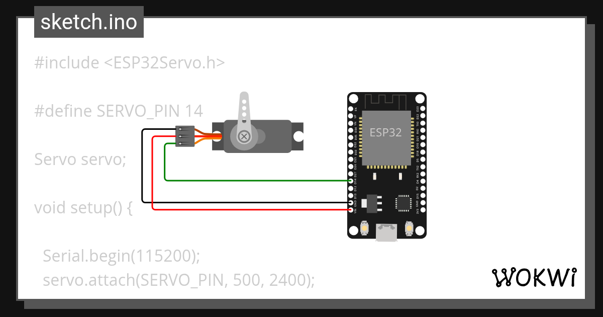 Servomotor 23-08-23 - Wokwi ESP32, STM32, Arduino Simulator Servomotor 23-08-23 - Wokwi ESP32, STM32, Arduino Simulator