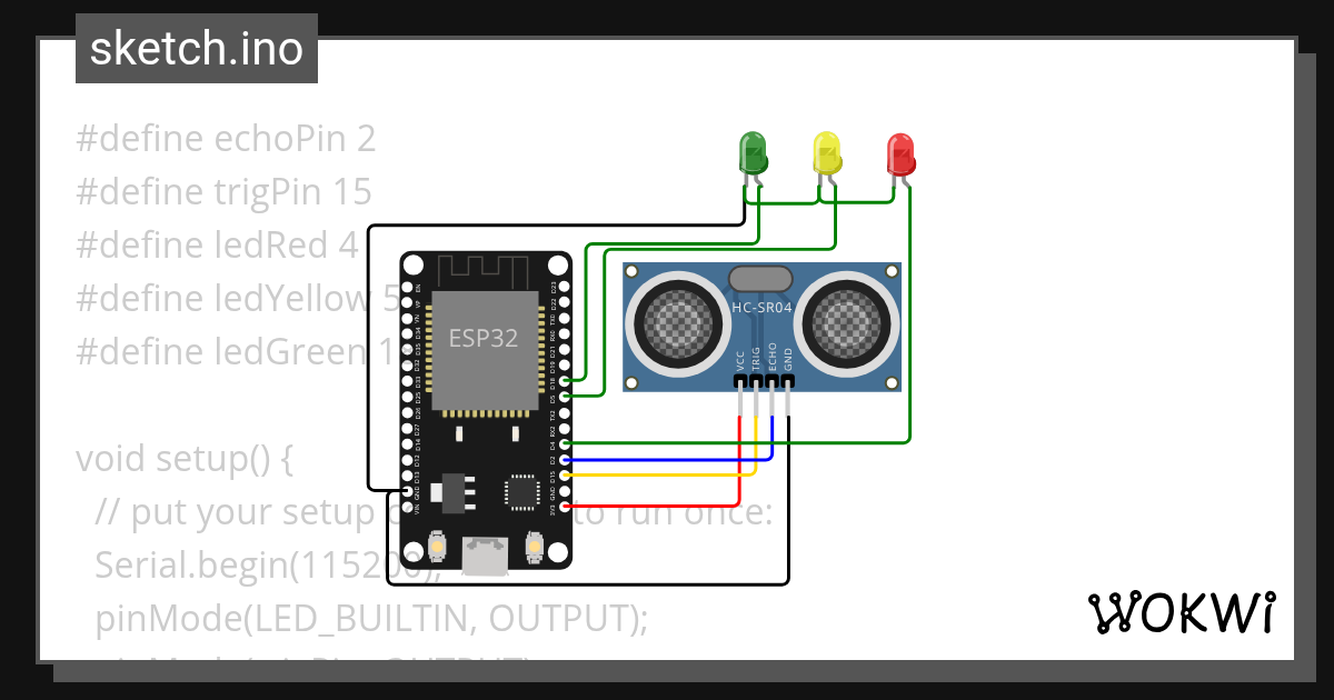 muwafi esp 32 ultrasonic - Wokwi ESP32, STM32, Arduino Simulator