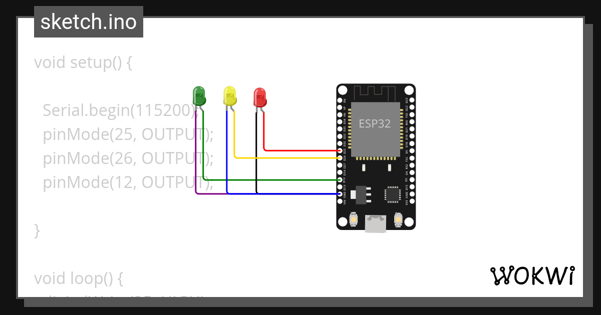 Traffic Signal Copy Wokwi Esp32 Stm32 Arduino Simulator 5526