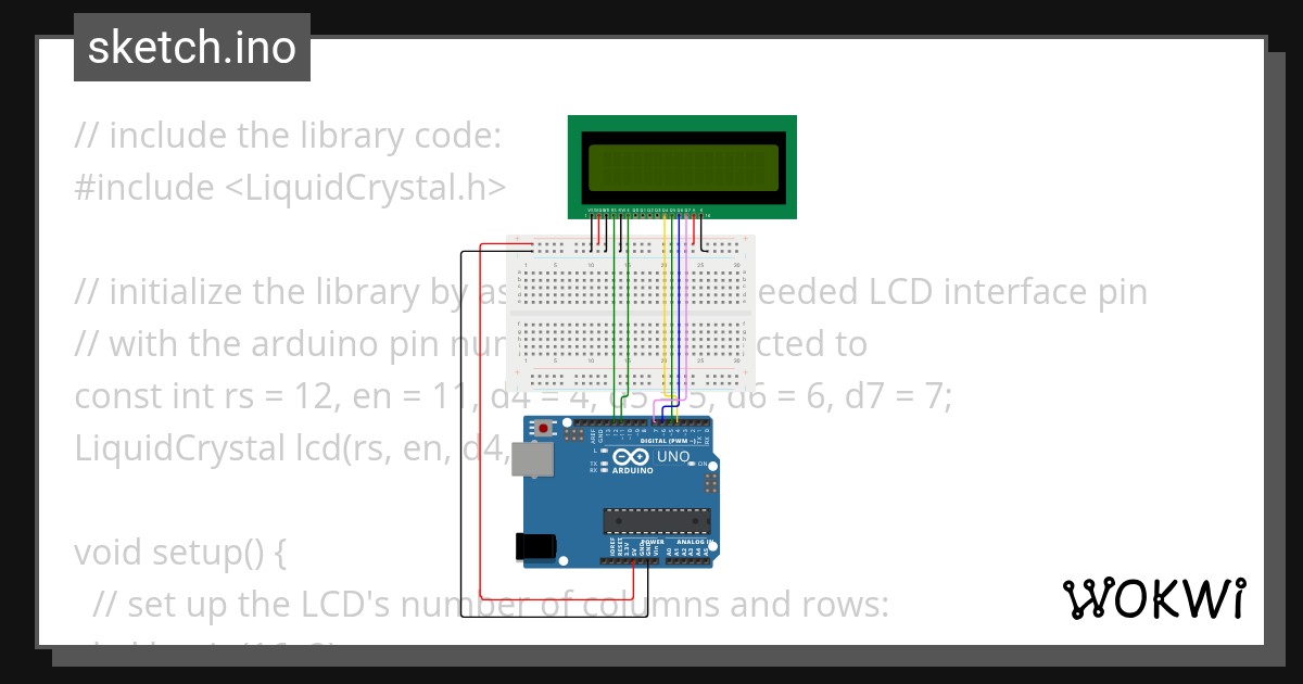 LCD_Screen2 - Wokwi ESP32, STM32, Arduino Simulator