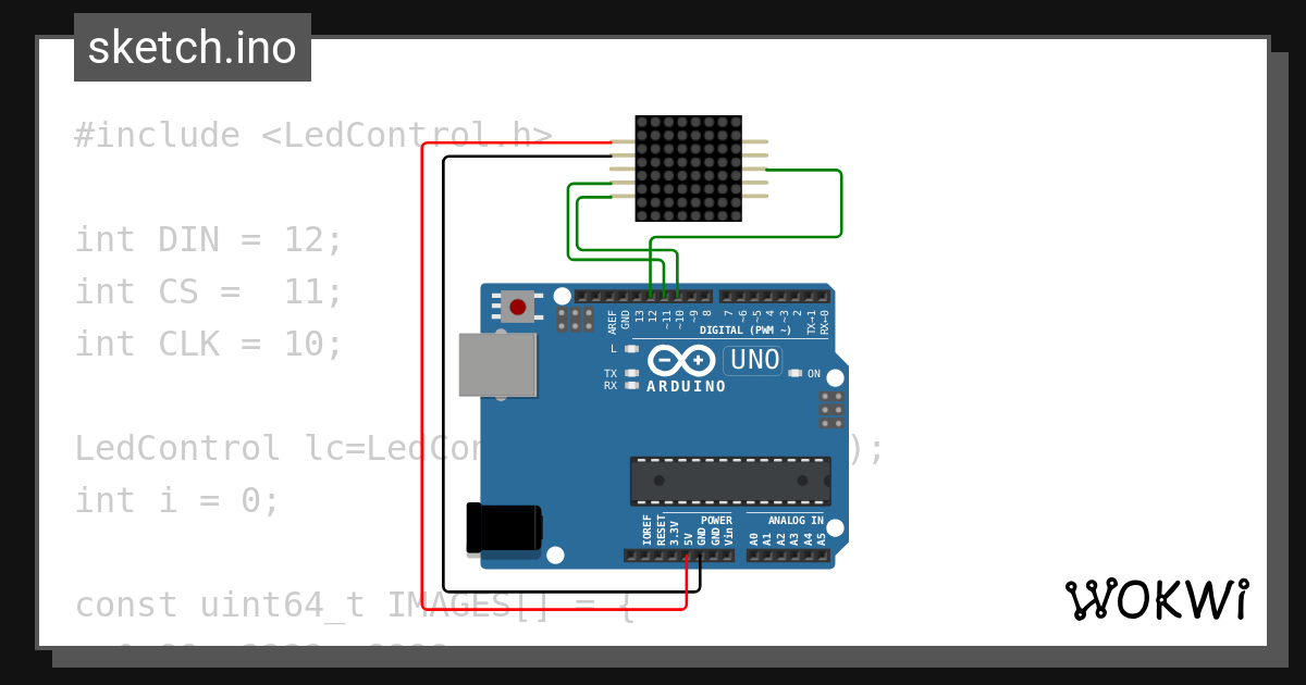 Forecast8x8ledcontrol Wokwi Esp32 Stm32 Arduino Simulator 