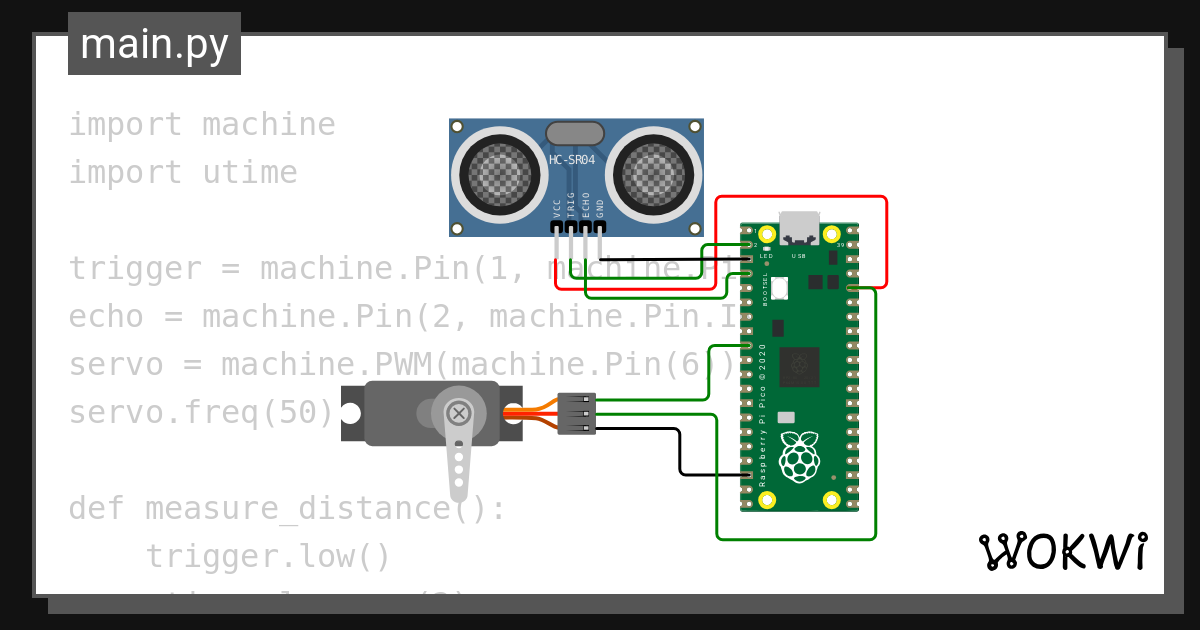 Automatic Door Model Wokwi Esp32 Stm32 Arduino Simulator 3408