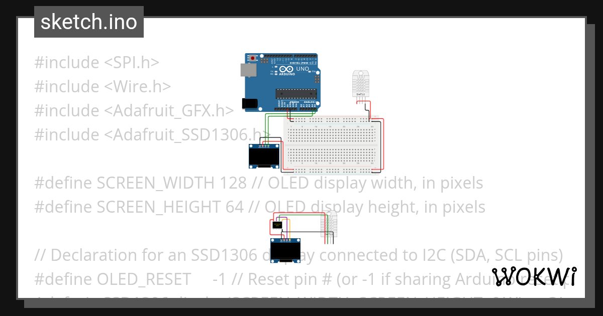 Exercicio 2 - Dislpay - Wokwi ESP32, STM32, Arduino Simulator