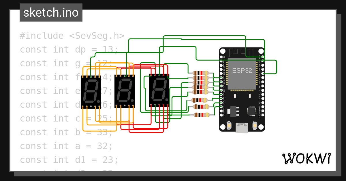 Esp 3 Digit Safira Wokwi Esp32 Stm32 Arduino Simulator 6273