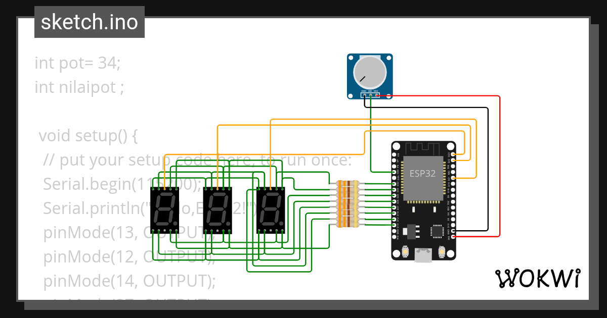 0 Sampai 9 Wokwi Esp32 Stm32 Arduino Simulator 6762