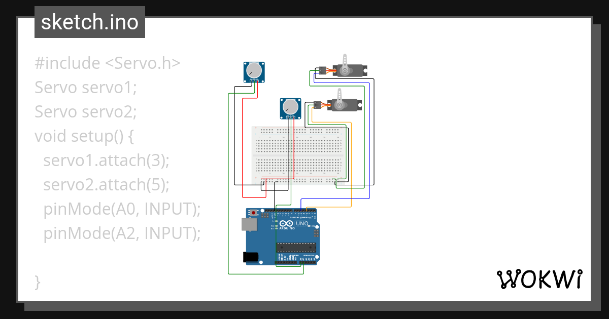 Potentiometer , Servo - Wokwi ESP32, STM32, Arduino Simulator