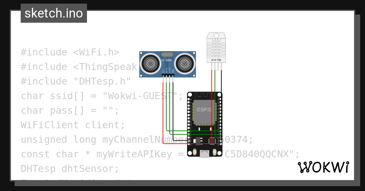 Hum Dist Temp Wokwi Esp32 Stm32 Arduino Simulator