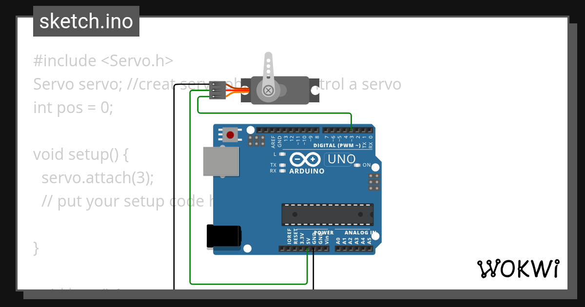 servo motor - Wokwi ESP32, STM32, Arduino Simulator