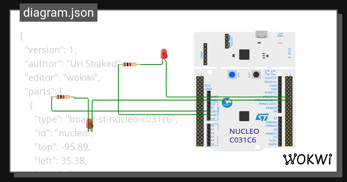 ST Nucleo - LCD I2C Copy - Wokwi ESP32, STM32, Arduino Simulator