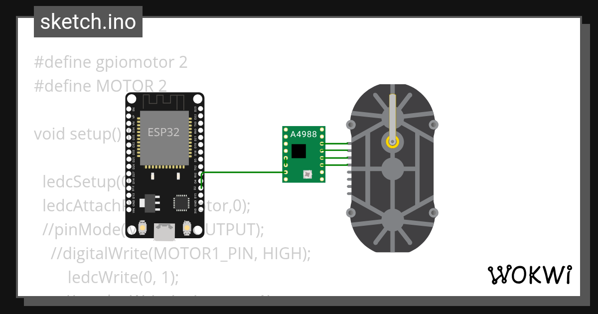 Intentando Motor - Wokwi ESP32, STM32, Arduino Simulator