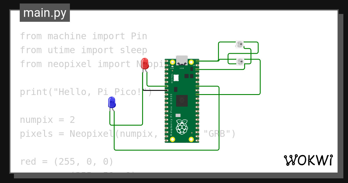 Blink With Neopixel Copy Wokwi Esp32 Stm32 Arduino Simulator