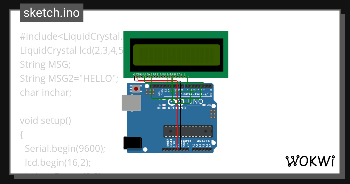 string comparison - Wokwi ESP32, STM32, Arduino Simulator