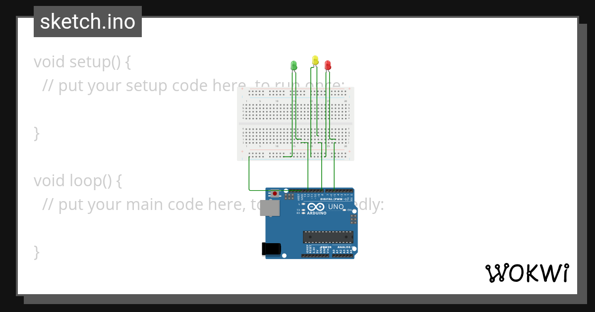 Traffic light 2 - Wokwi ESP32, STM32, Arduino Simulator