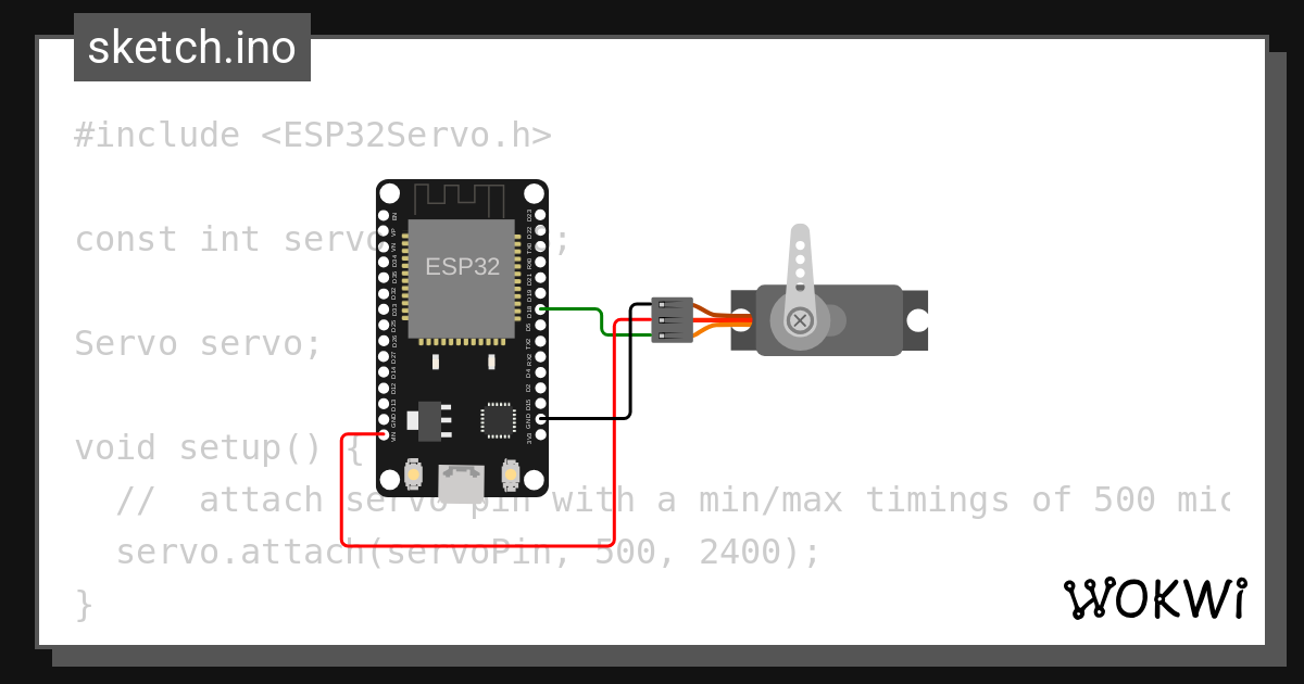 Interfacing Servo Motor With Esp32 Wokwi Esp32 Stm32 Arduino Nbkomputer