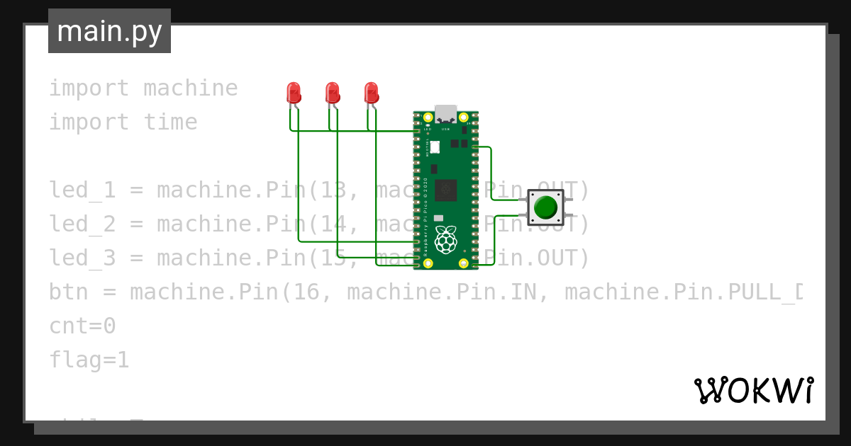 신호등 버튼 제어2 Wokwi Esp32 Stm32 Arduino Simulator 4603