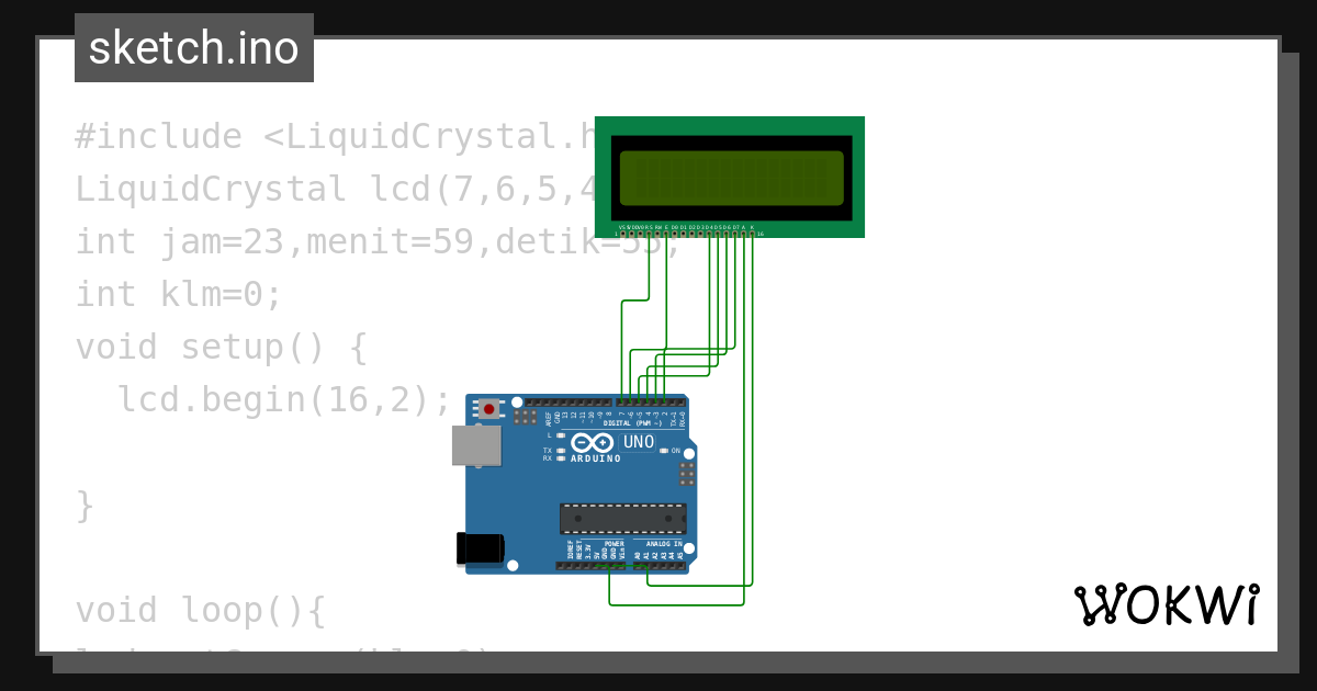 Lcd 16×2 Wokwi Esp32 Stm32 Arduino Simulator 7000