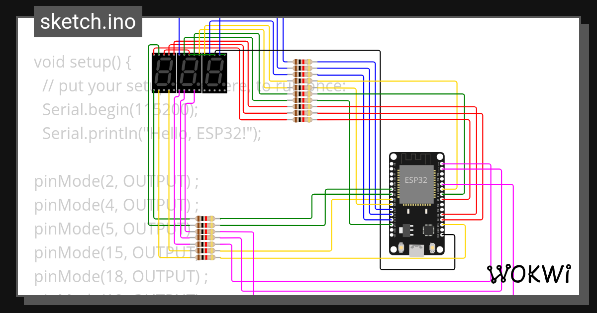 ESP32 40 - Wokwi ESP32, STM32, Arduino Simulator