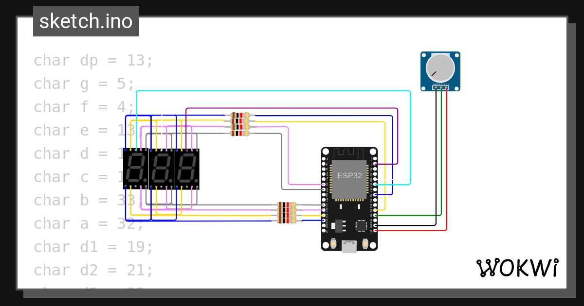 3 Digit Celcius Wokwi Esp32 Stm32 Arduino Simulator 