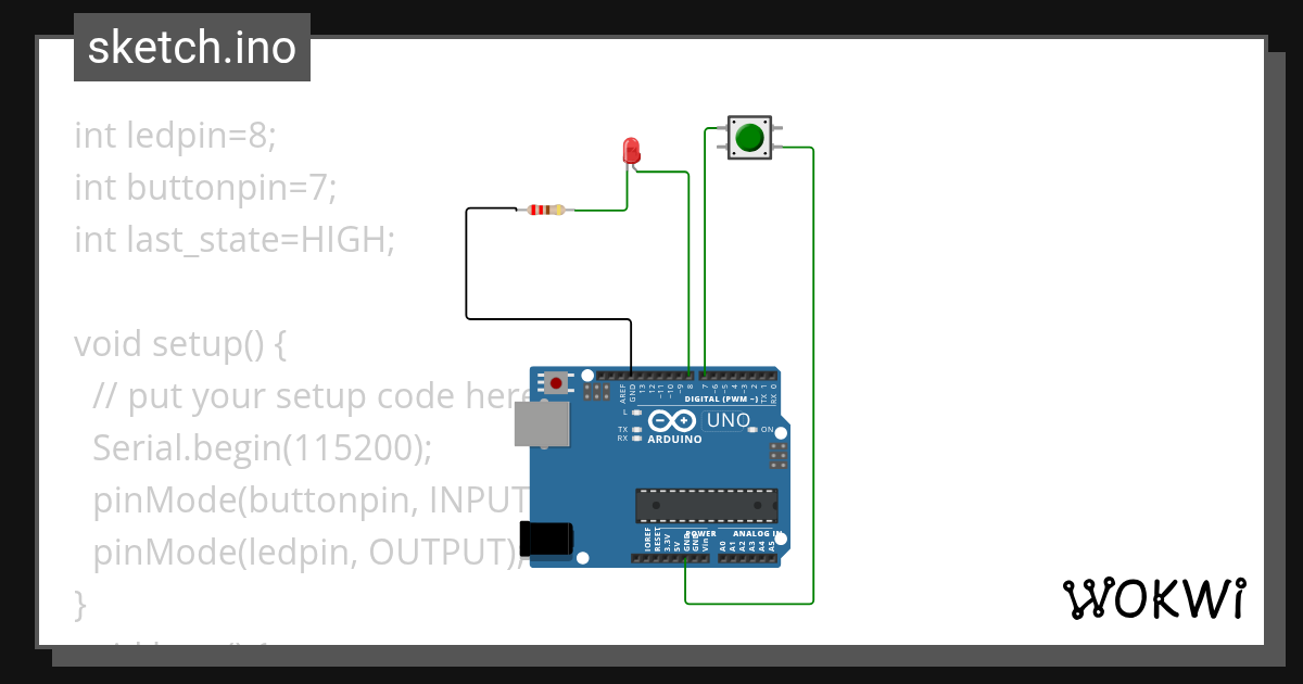 push button - Wokwi ESP32, STM32, Arduino Simulator