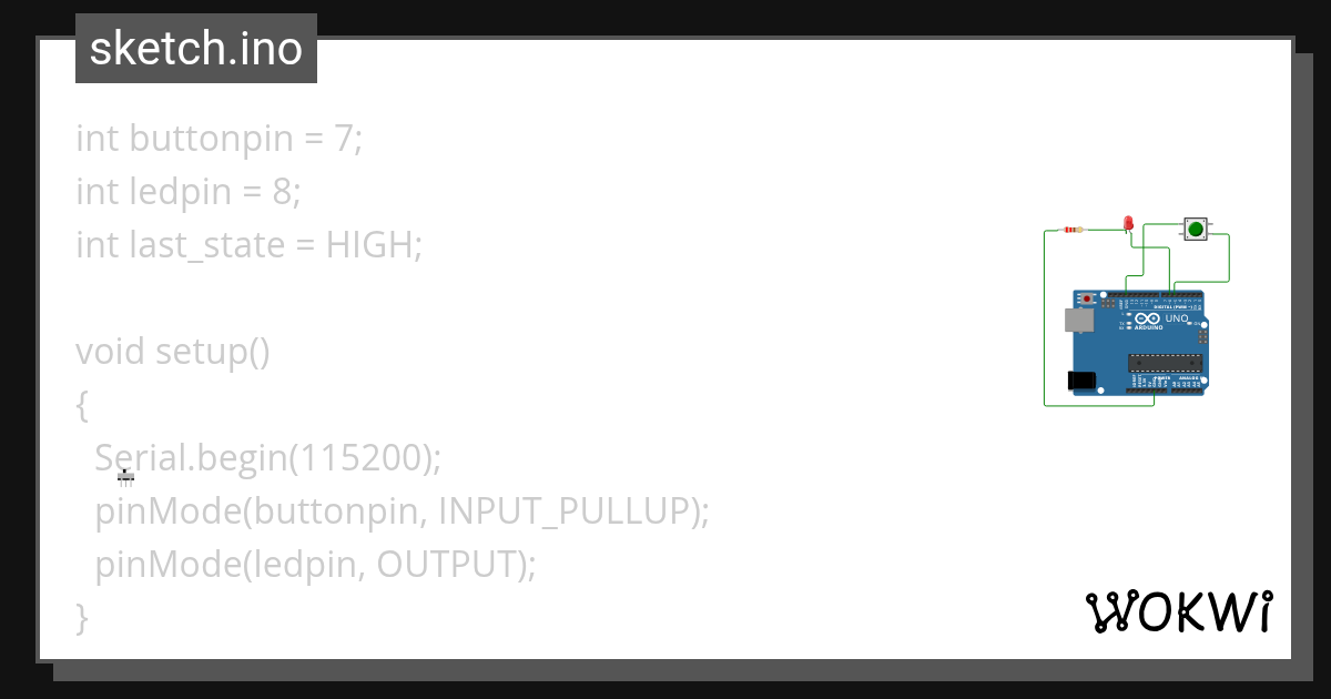 button blinking - Wokwi ESP32, STM32, Arduino Simulator