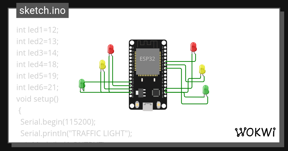 traffic - Wokwi ESP32, STM32, Arduino Simulator