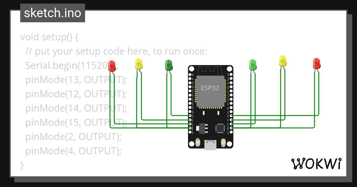 912gopitraficlight Wokwi Esp32 Stm32 Arduino Simulator 