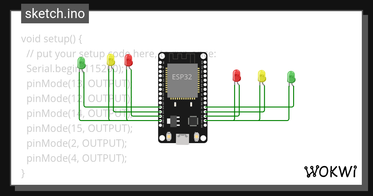 912 _sanjay_trafficlight - Wokwi ESP32, STM32, Arduino Simulator
