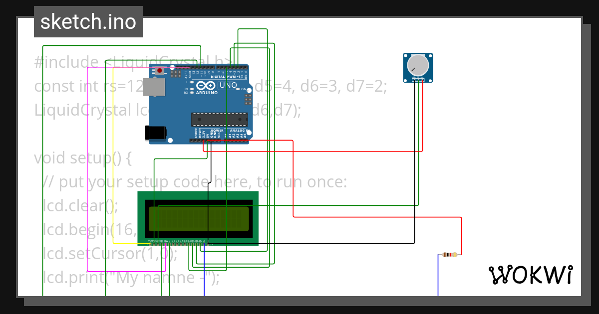 LCD Interfacing New - Wokwi ESP32, STM32, Arduino Simulator