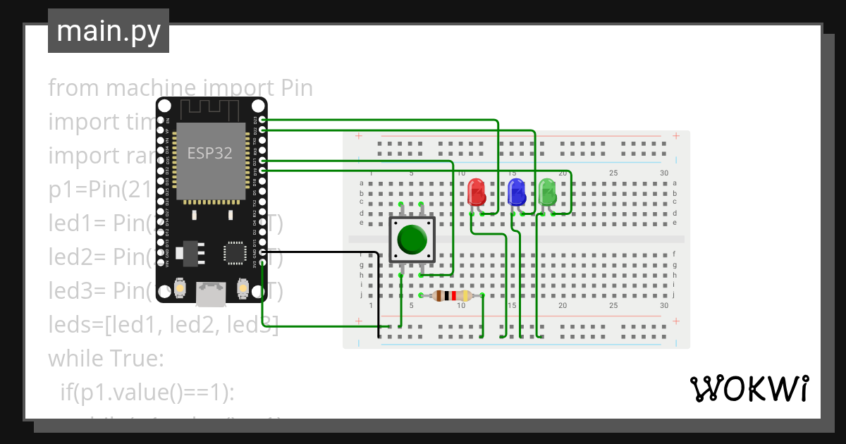 ejercicio micro - Wokwi ESP32, STM32, Arduino Simulator