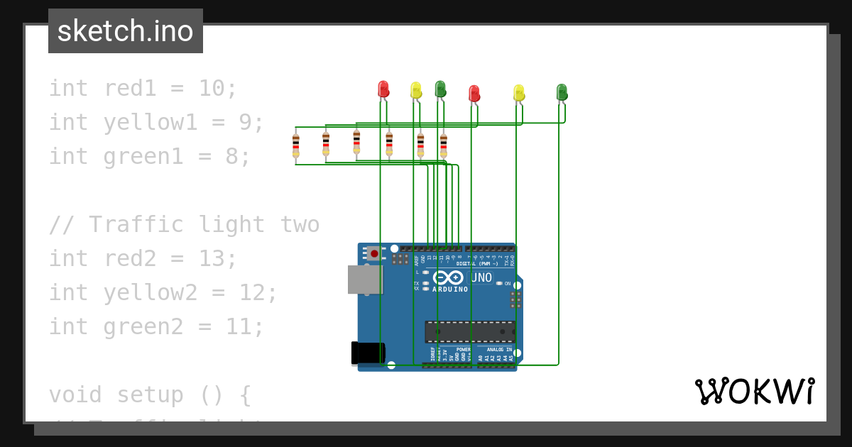Traffic Light Wokwi Esp32 Stm32 Arduino Simulator 7808