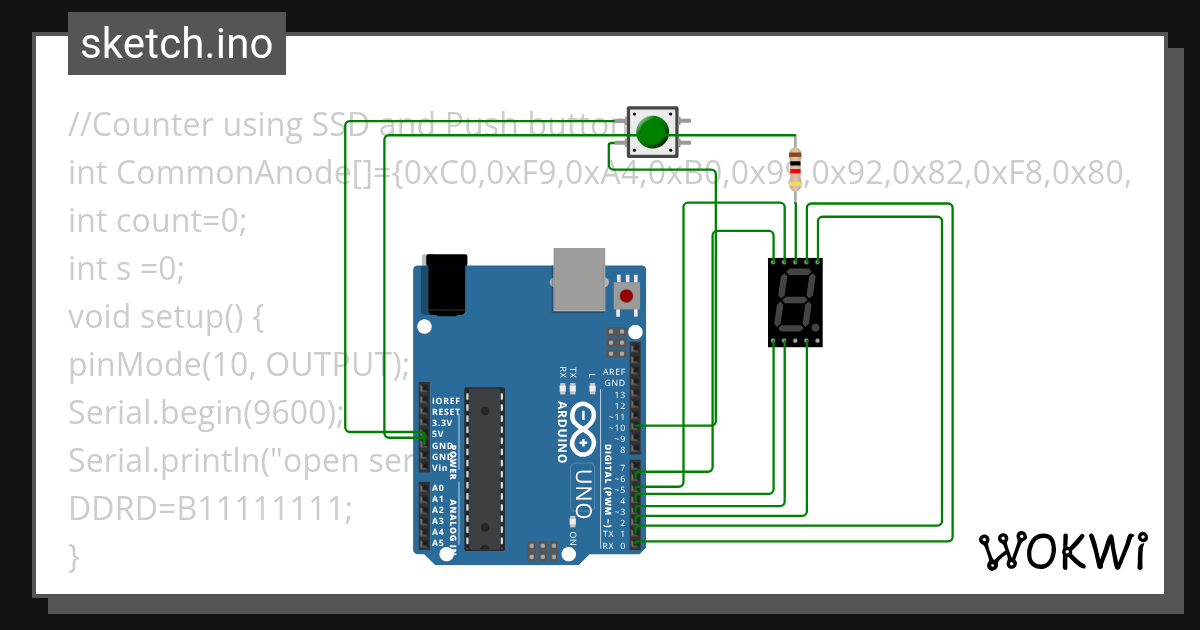7segmentdisplay Wokwi Esp32 Stm32 Arduino Simulator 