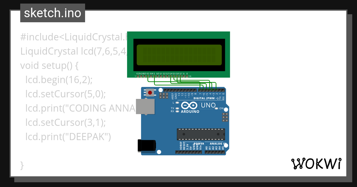 LCD - Wokwi ESP32, STM32, Arduino Simulator
