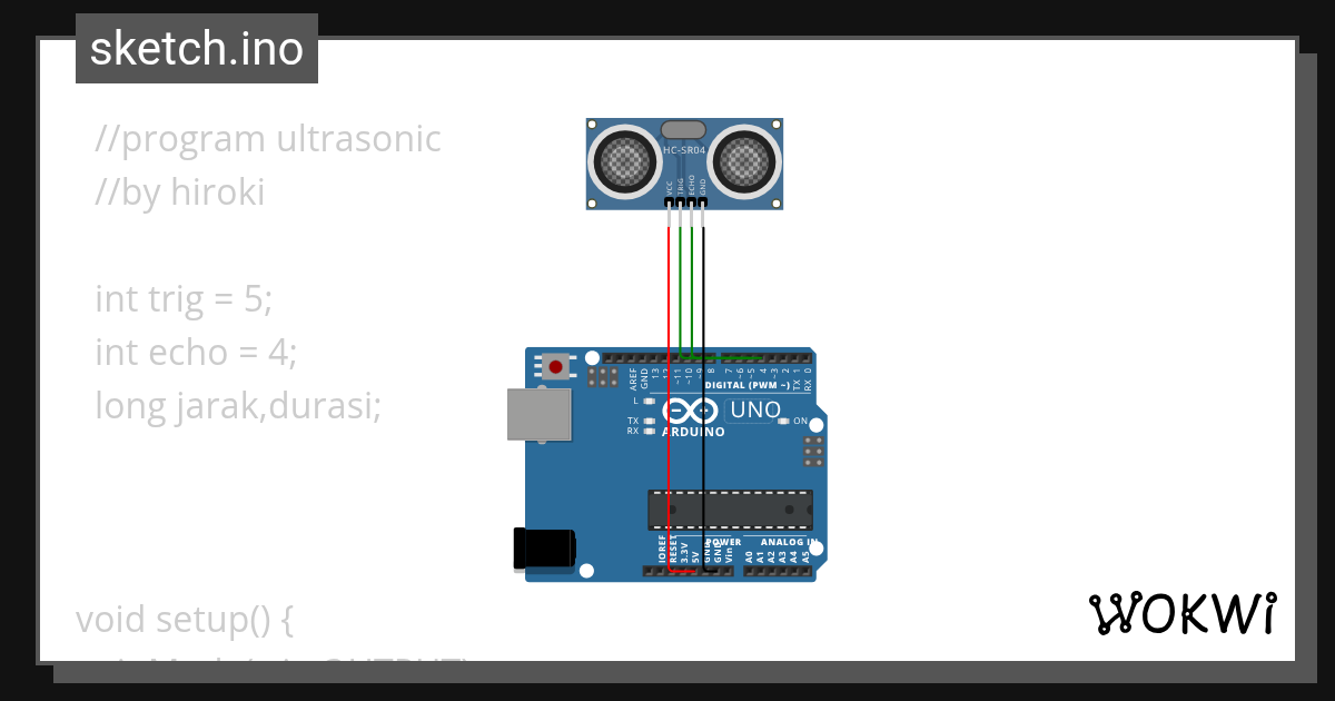 ultrasonic. - Wokwi ESP32, STM32, Arduino Simulator