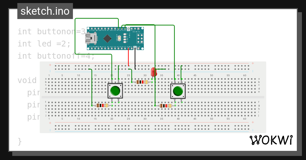 Led With Two Button2 Wokwi Esp32 Stm32 Arduino Simulator
