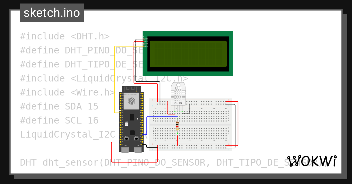 Termo Higrometro Wokwi Esp32 Stm32 Arduino Simulator