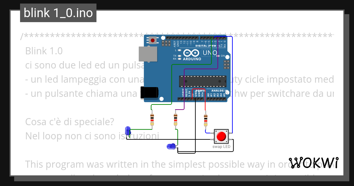 blink timer MARTIRE - Wokwi ESP32, STM32, Arduino Simulator