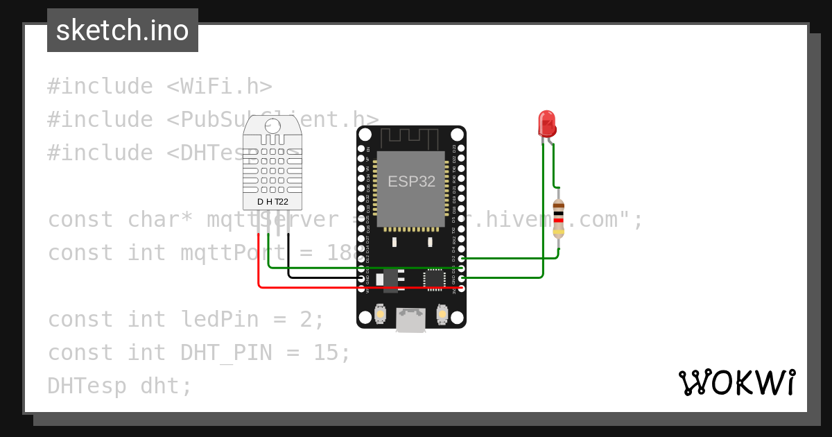 Led Y Temperatura Humedad Copy Wokwi Esp32 Stm32 Arduino Simulator 0825