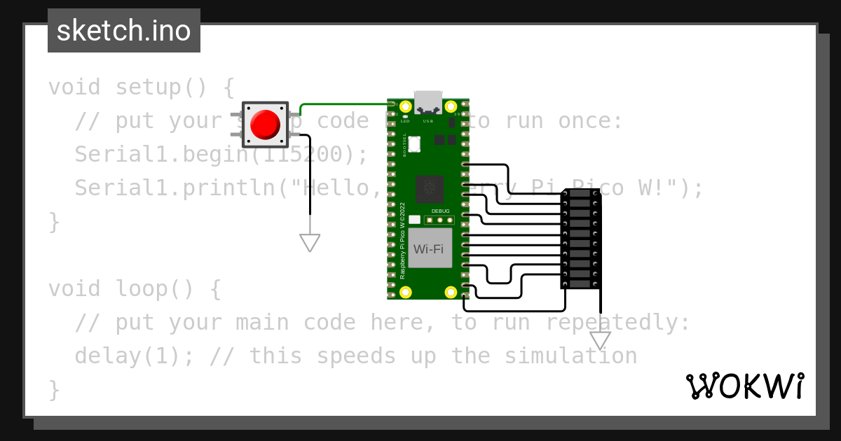 Practica 8 Con Boton Wokwi Esp32 Stm32 Arduino Simulator 9623