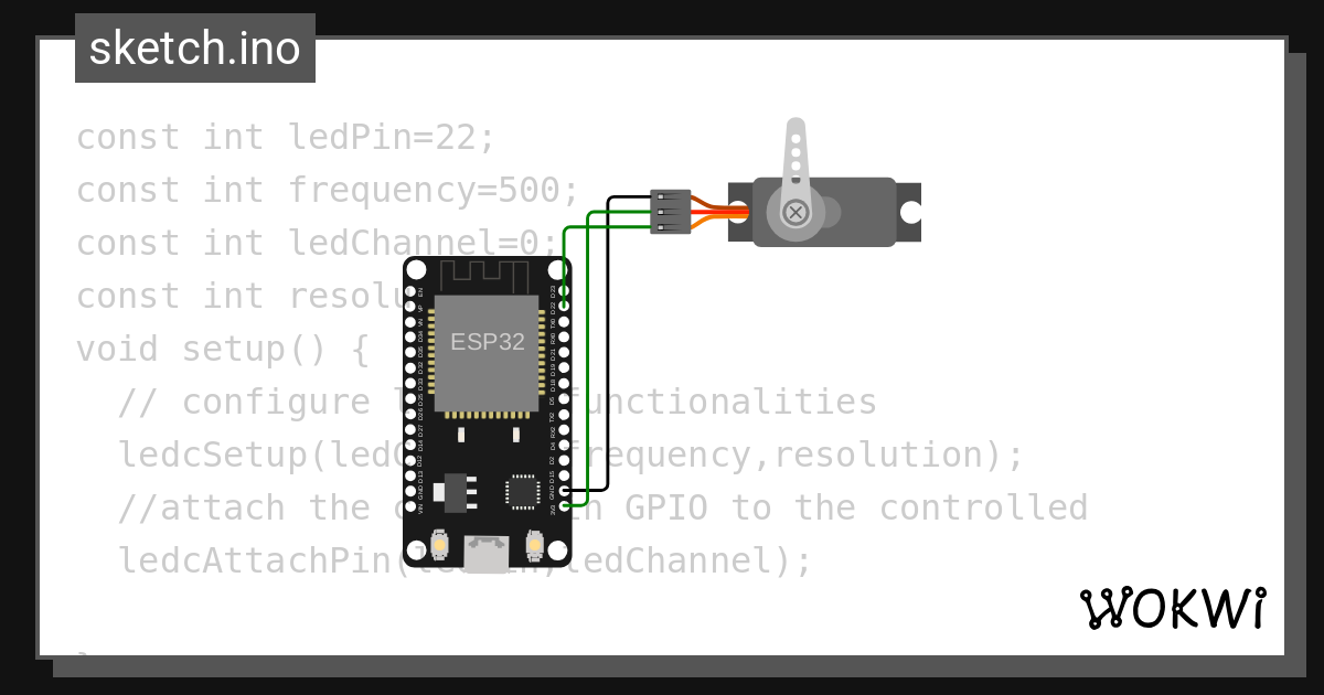 Servo Wokwi Esp32 Stm32 Arduino Simulator