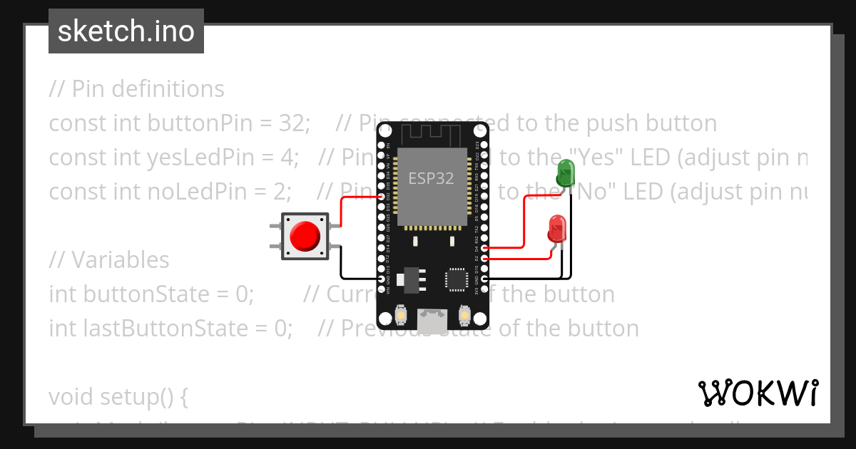 Yesno Decision Maker Wokwi Esp32 Stm32 Arduino Simulator