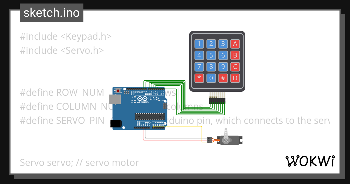 Keypad Thingy - Wokwi ESP32, STM32, Arduino Simulator