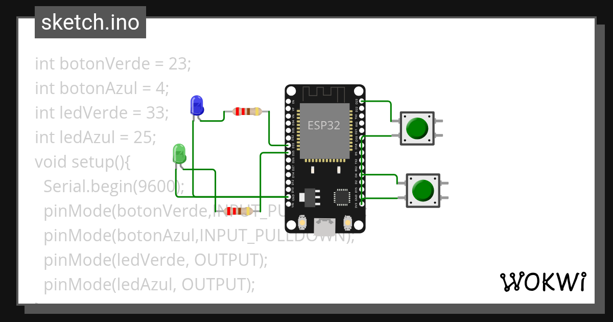 proyecto 6 - Wokwi ESP32, STM32, Arduino Simulator