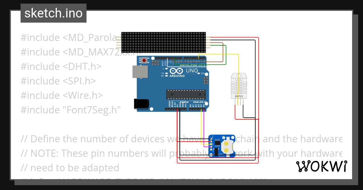 TULISAN BERJALAN - Wokwi ESP32, STM32, Arduino Simulator
