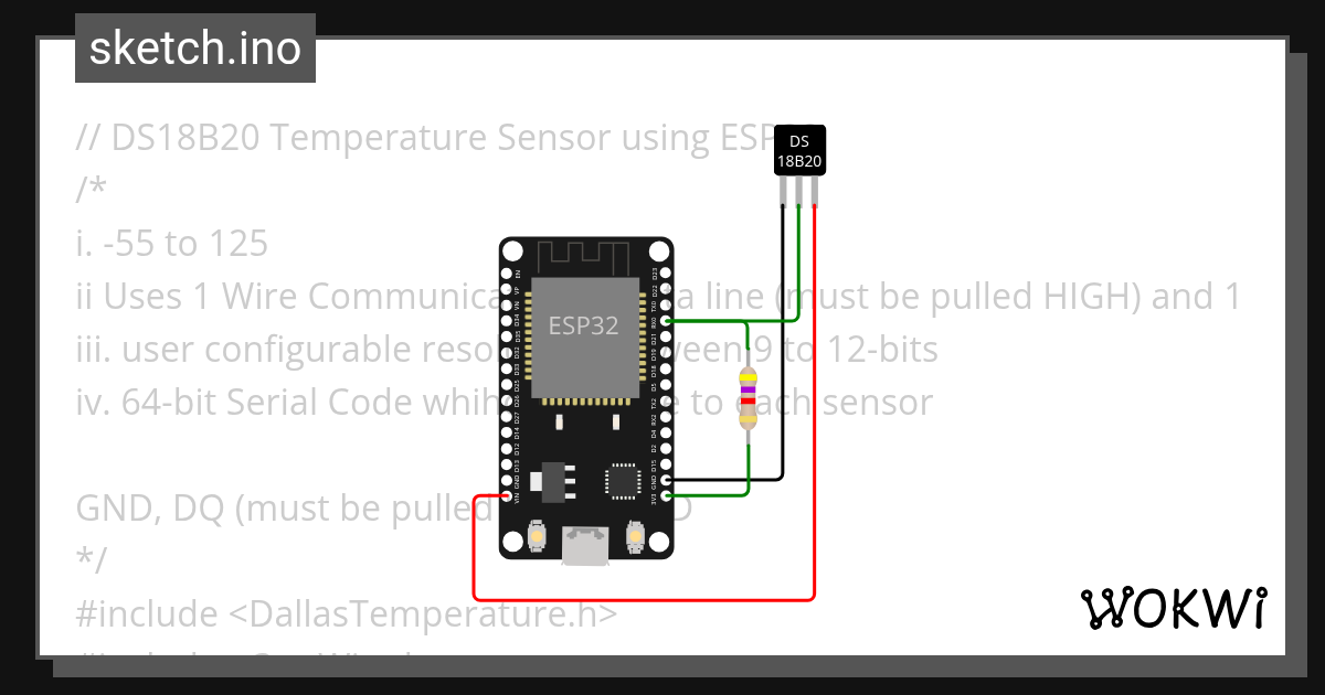 Monitoring Temperature Wokwi Arduino And Esp32 Simula