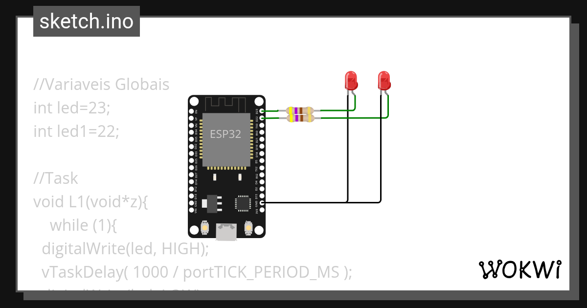 Prática 2 Rtos Wokwi Esp32 Stm32 Arduino Simulator 4806
