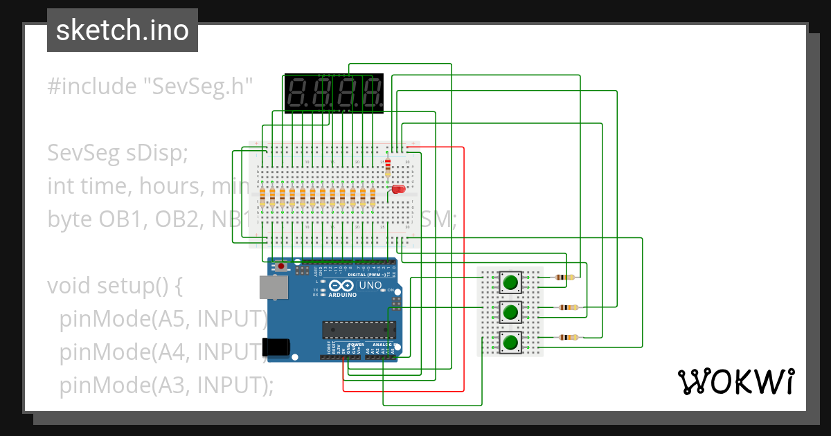 Simple Clock w/ Adjustment (Backup) - Wokwi ESP32, STM32, Arduino Simulator