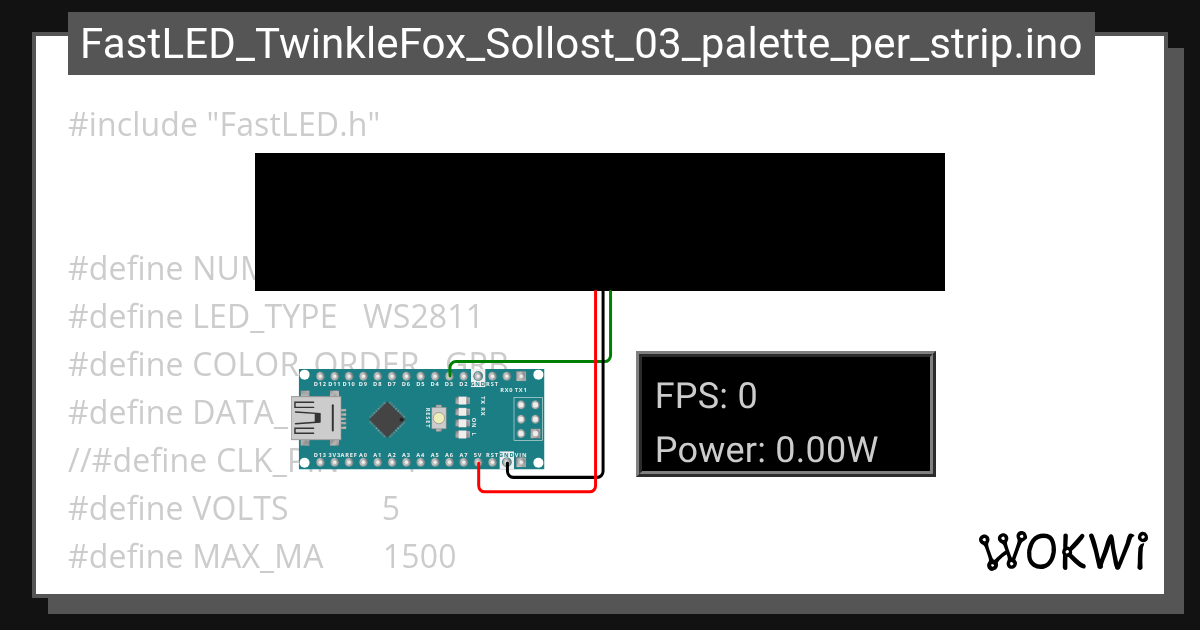 FastLED_TwinkleFox_Sollost_03_palette_per_strip - Wokwi ESP32, STM32, Arduino Simulator