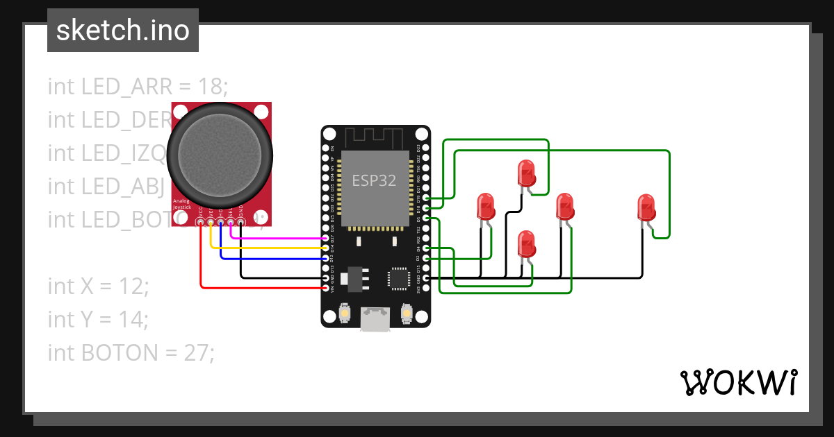 JOYSTICK - Wokwi ESP32, STM32, Arduino Simulator
